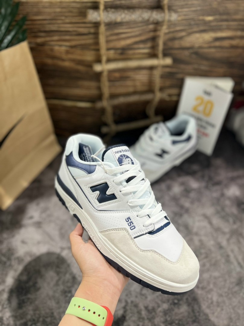 Giày Newbalence 550 Navy Siêu Cấp - Xám Sneaker | Giày Sneaker Rep 1:1